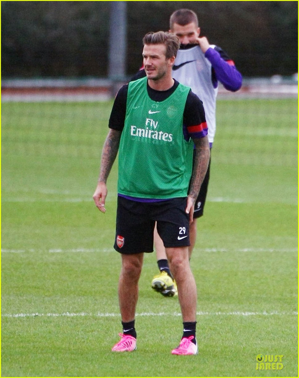 David Beckham: Fitness Workout at Arsenal FC Training Center!: Photo ...