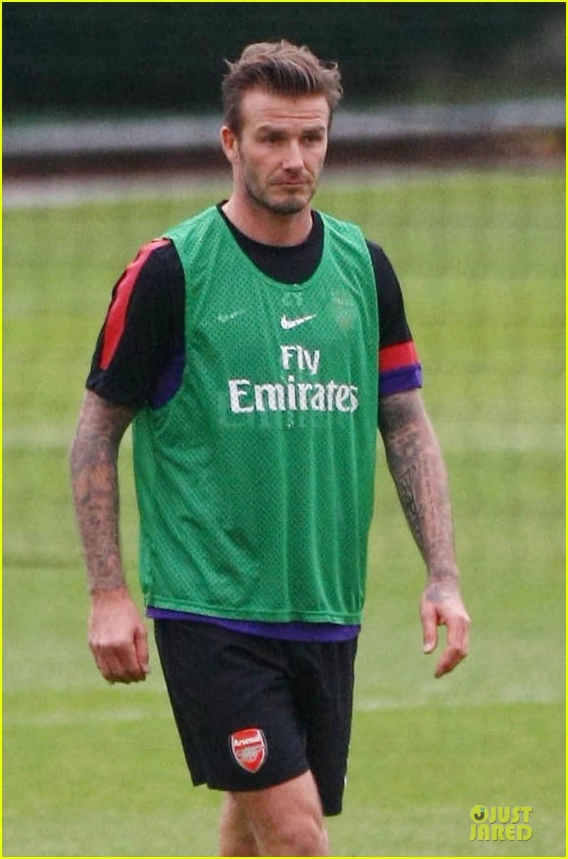 David Beckham: Fitness Workout at Arsenal FC Training Center!: Photo ...