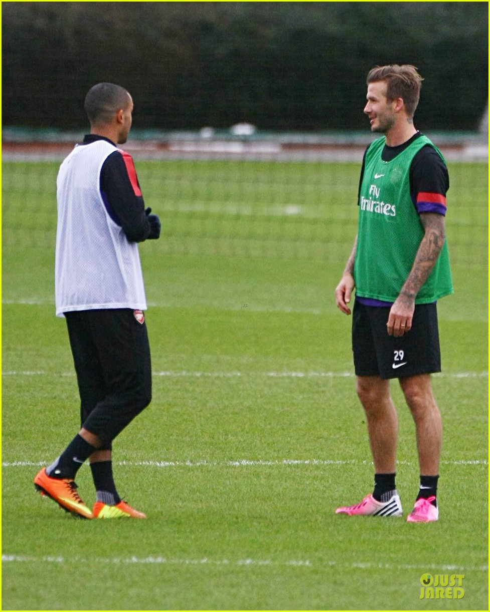David Beckham: Fitness Workout at Arsenal FC Training Center!: Photo ...