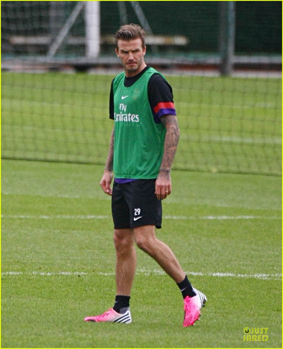 David Beckham: Fitness Workout at Arsenal FC Training Center!: Photo ...