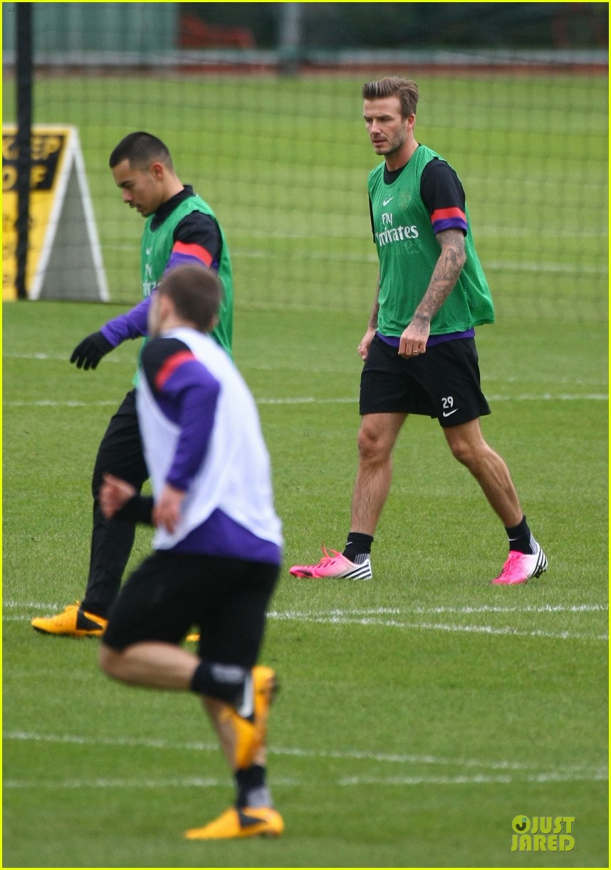 David Beckham: Fitness Workout at Arsenal FC Training Center!: Photo ...