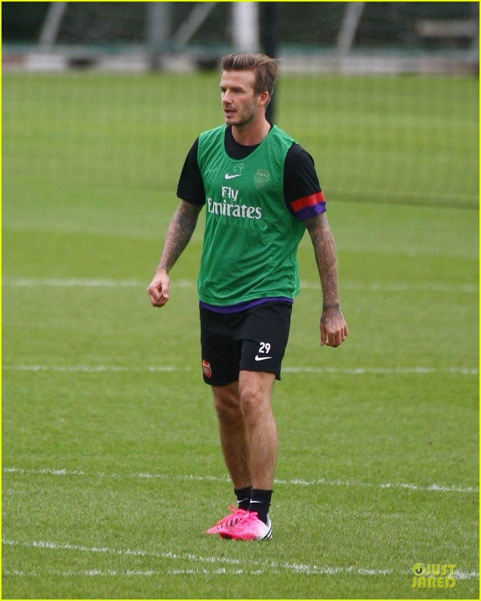 David Beckham: Fitness Workout at Arsenal FC Training Center!: Photo ...