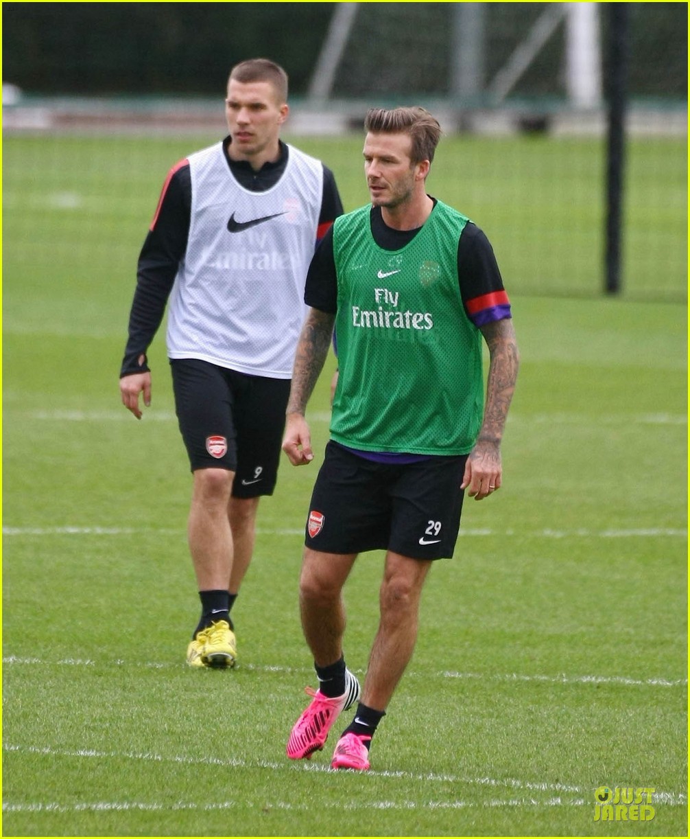 David Beckham: Fitness Workout at Arsenal FC Training Center!: Photo ...