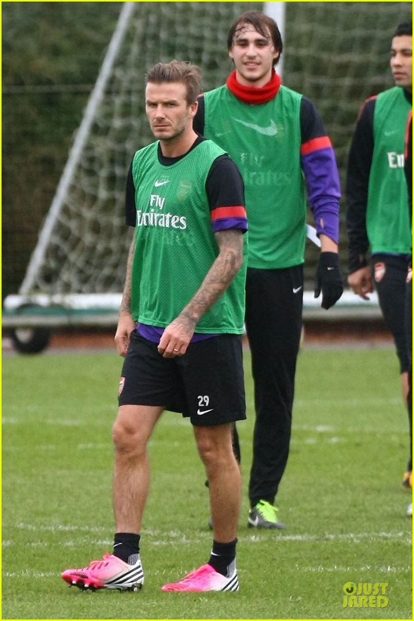 David Beckham: Fitness Workout at Arsenal FC Training Center!: Photo ...
