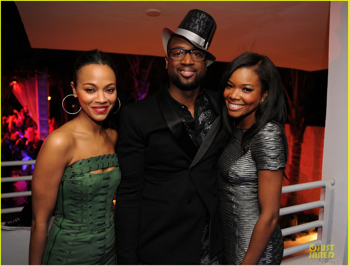 Zoe Saldana & Gabrielle Union: New Year's Eve Countdown in Miami ...