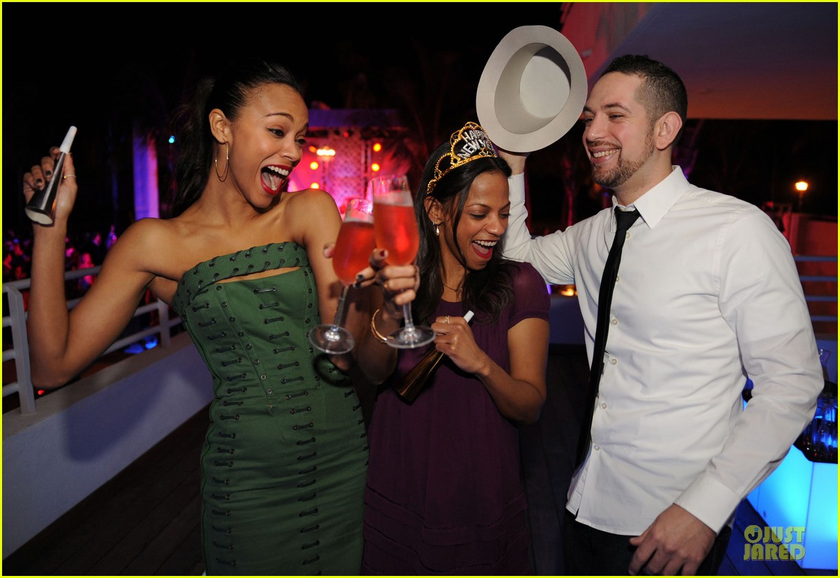 Zoe Saldana & Gabrielle Union: New Year's Eve Countdown in Miami ...
