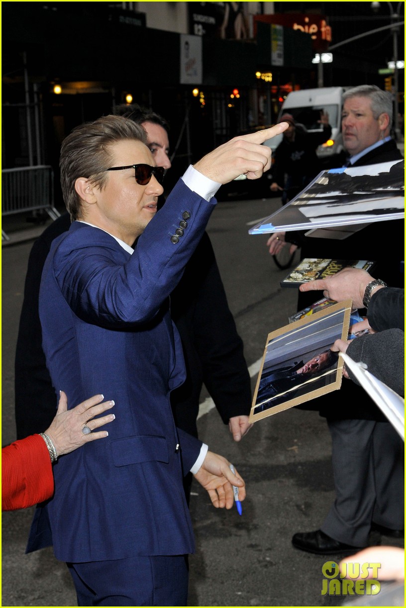 Jeremy Renner: 'Late Show' Appearance!: Photo 2793722 | Jeremy Renner ...
