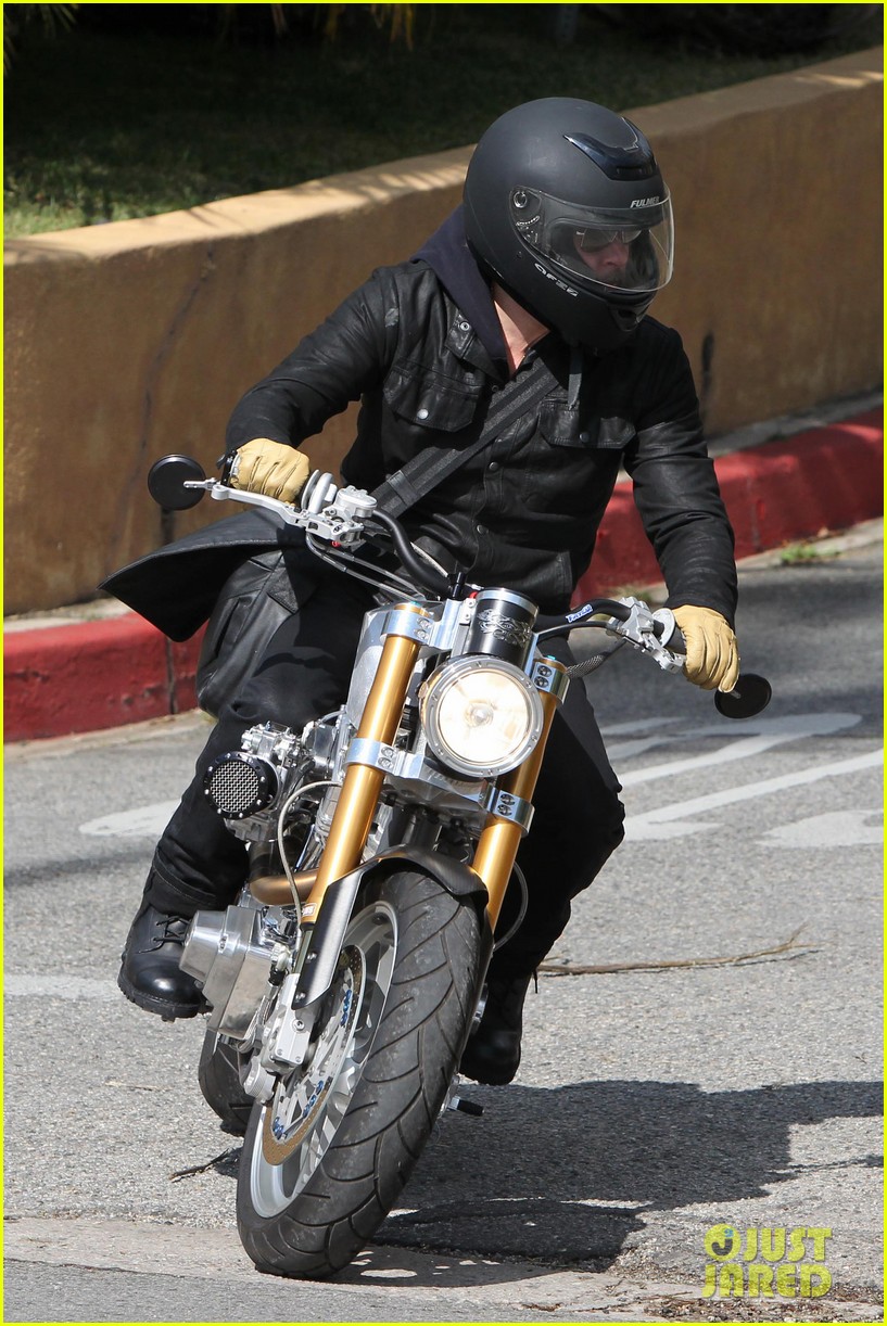 Brad Pitt Rides His Motorcycle, Shiloh & Zahara Get FroYo!: Photo ...