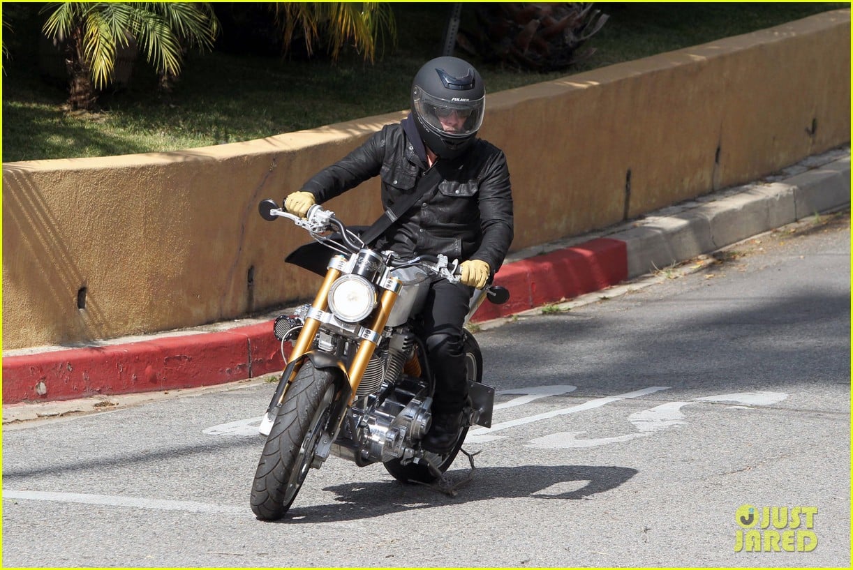Brad Pitt Rides His Motorcycle, Shiloh & Zahara Get FroYo!: Photo ...