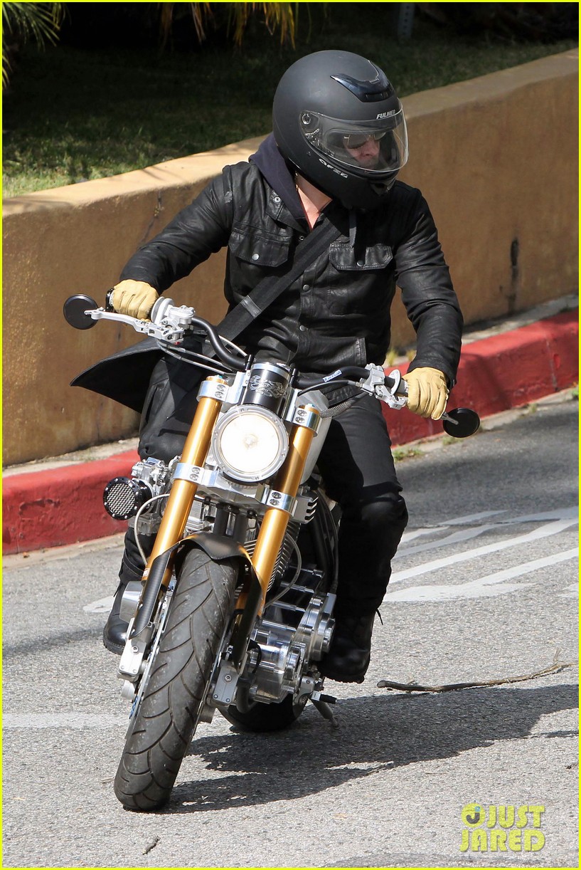 Brad Pitt Rides His Motorcycle, Shiloh & Zahara Get FroYo!: Photo ...