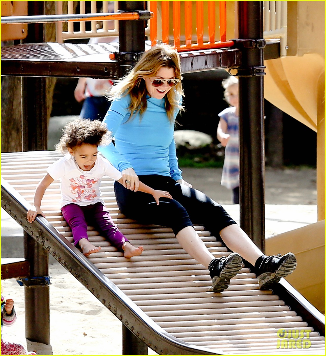 Ellen Pompeo: Sliding with Stella!: Photo 2813741 | Celebrity Babies ...