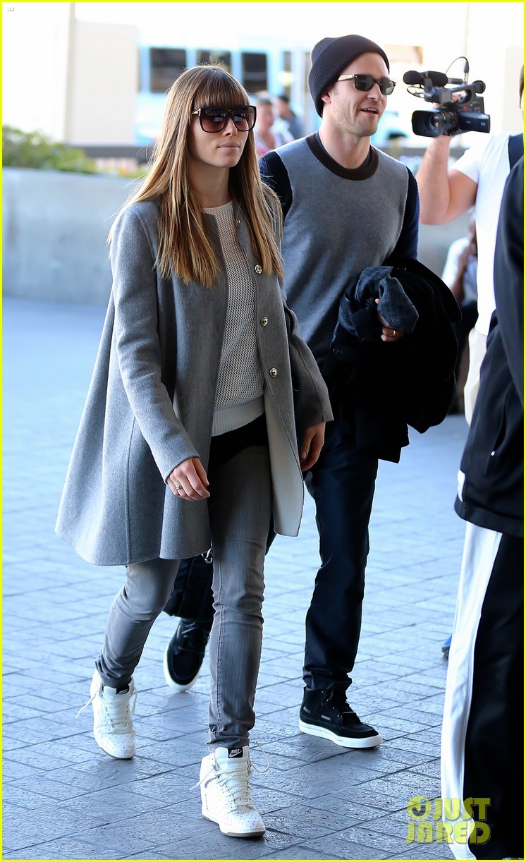 Justin Timberlake & Jessica Biel: LAX Departure Duo!: Photo 2813626 ...