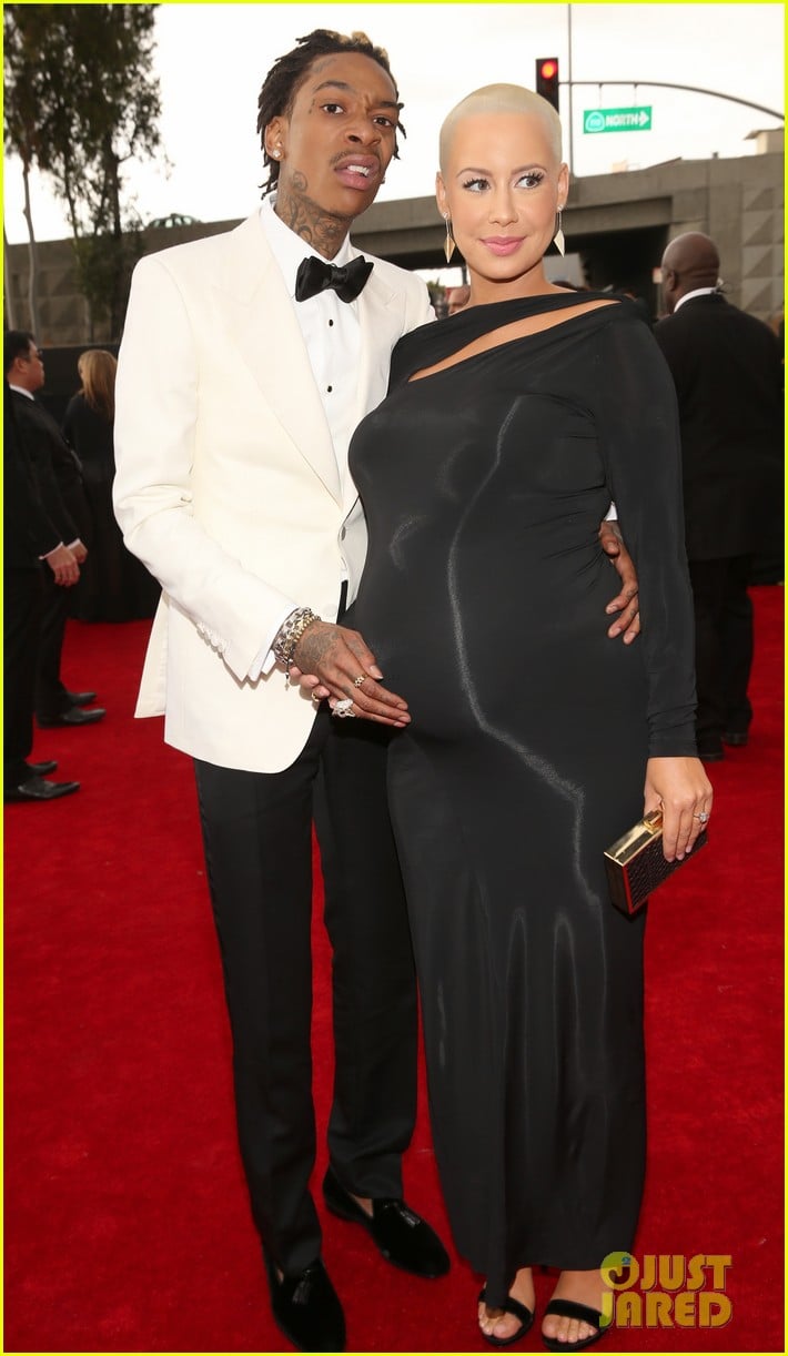 Wiz Khalifa & Amber Rose - Grammys 2013 Red Carpet: Photo 2809201 ...