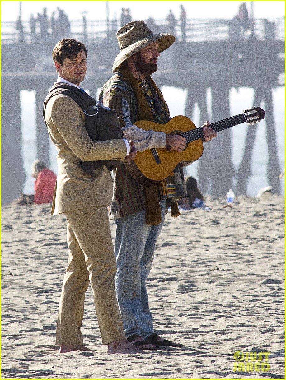 Andrew Rannells & Justin Bartha: 'New Normal' Beach Filming!: Photo ...