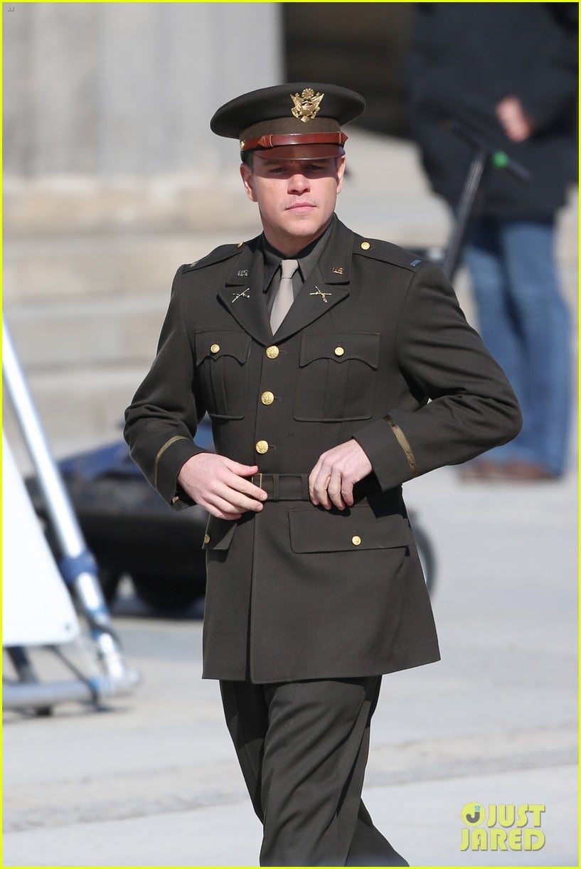 George Clooney: 'Monuments Men' Set with Matt Damon!: Photo 2837691 ...