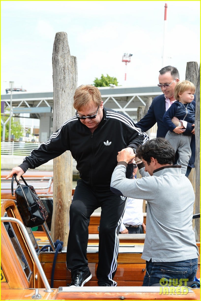 Elton John & David Furnish: Venice Holiday with Zachary & Elijah ...