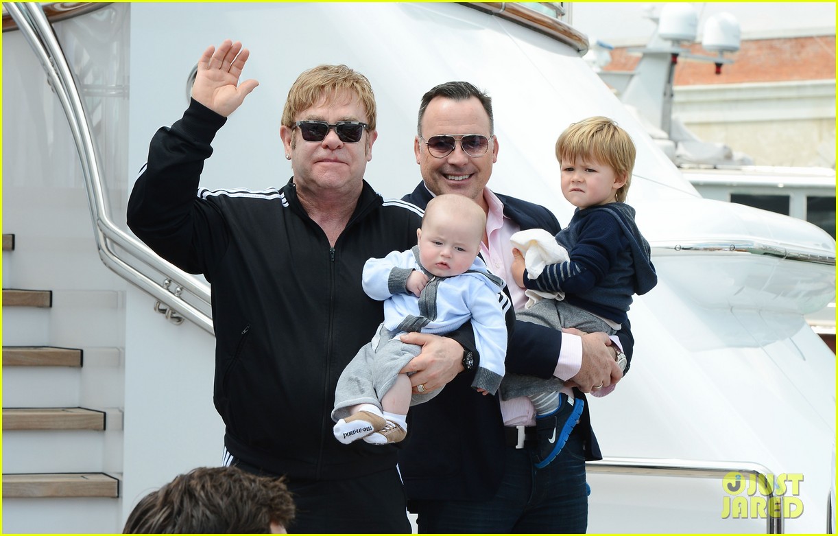 Elton John & David Furnish: Venice Holiday with Zachary & Elijah ...