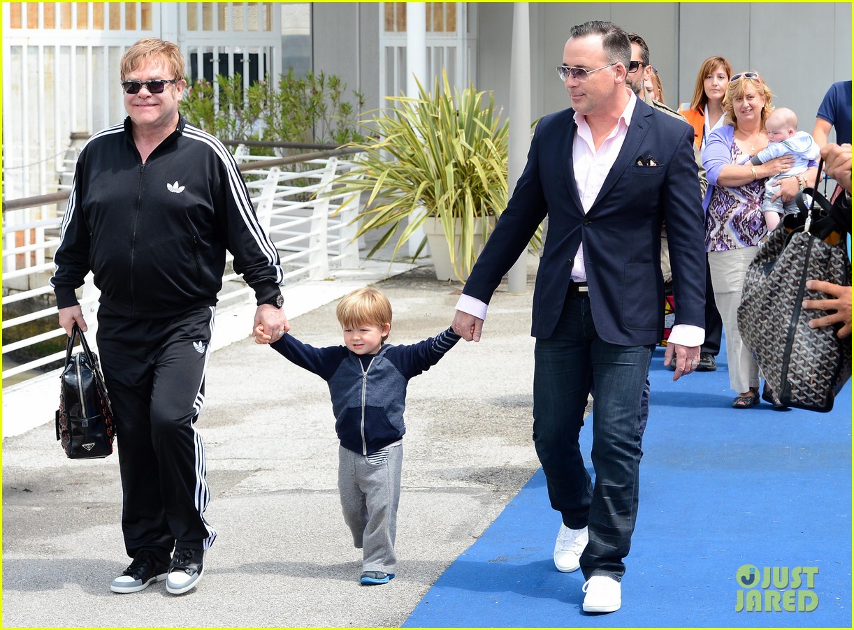 Elton John & David Furnish: Venice Holiday with Zachary & Elijah ...