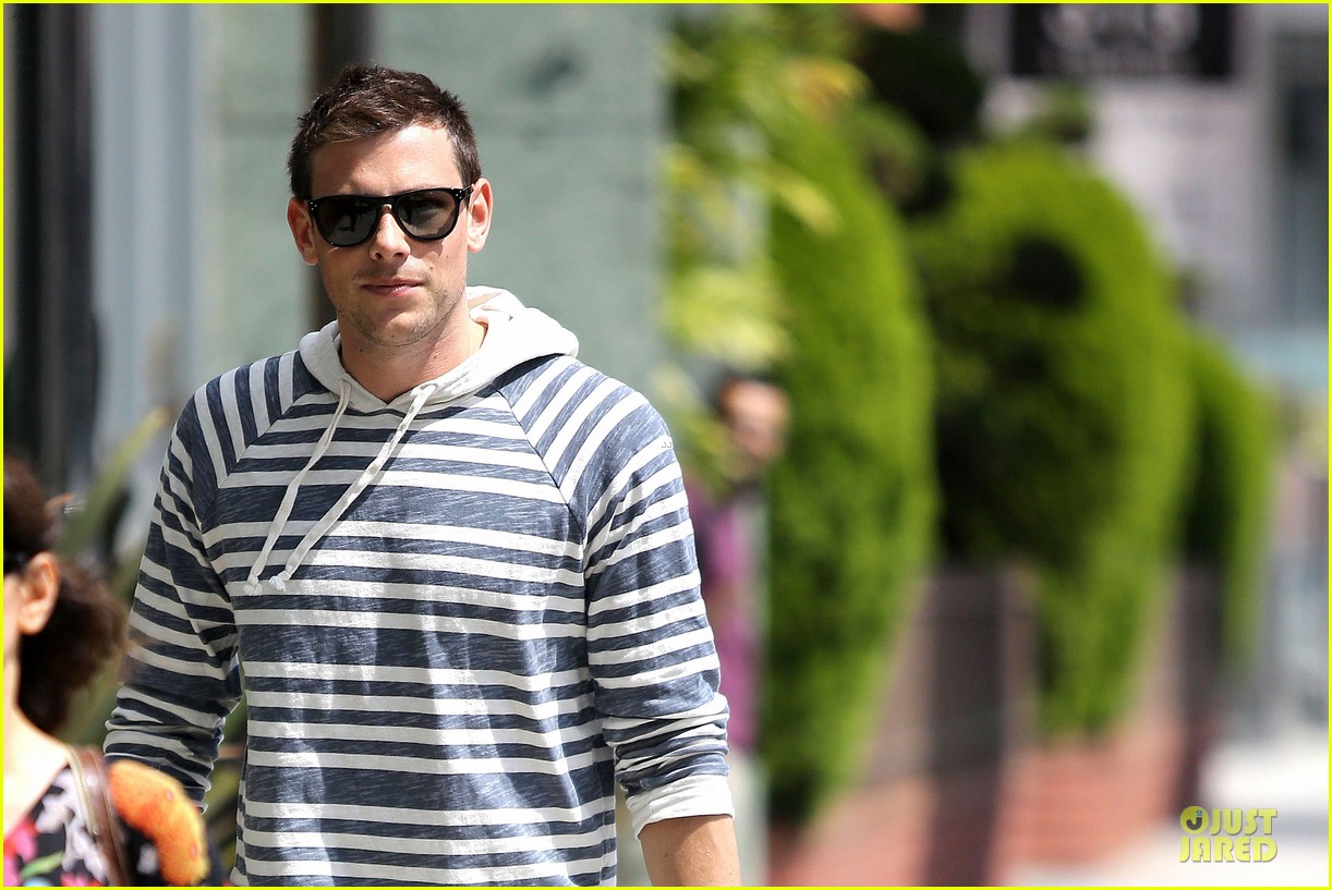 Lea Michele's Sheer Grocery Run, Cory Monteith's Striped Office Meeting ...