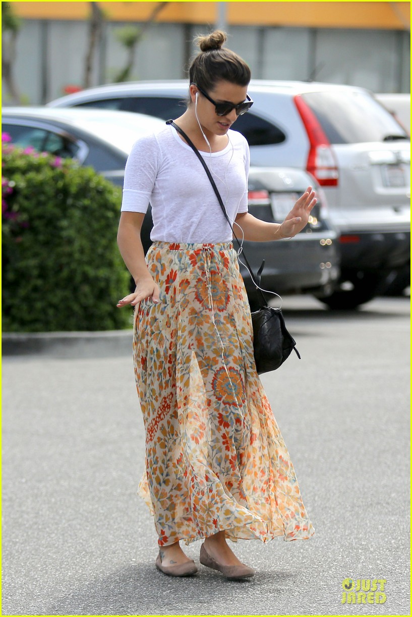 Lea Michele's Sheer Grocery Run, Cory Monteith's Striped Office Meeting ...