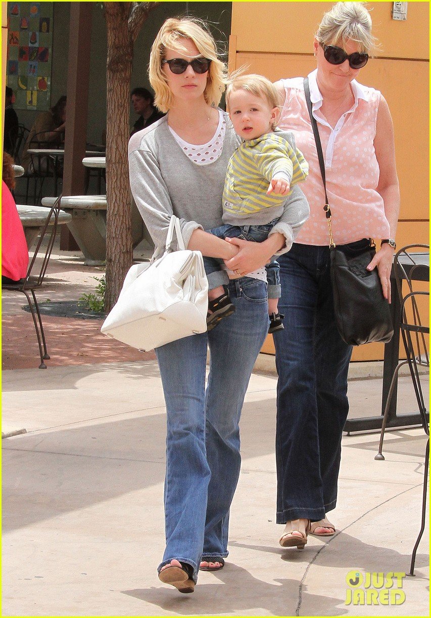 Baby Xander Grabs January Jones' Sunglasses Off Her Face!: Photo ...