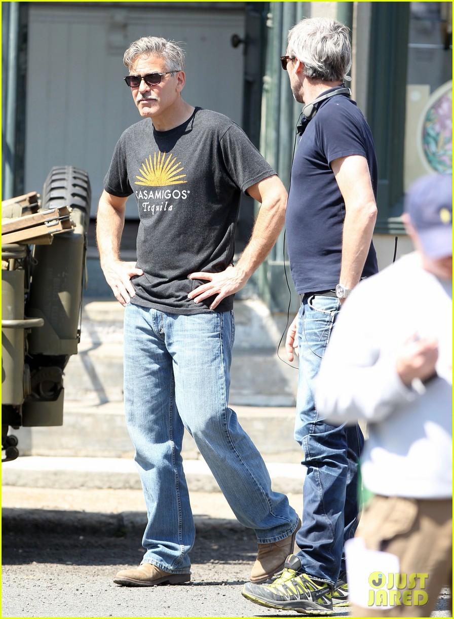 George Clooney Greets Fans on 'Monuments Men' Set: Photo 2885866 ...