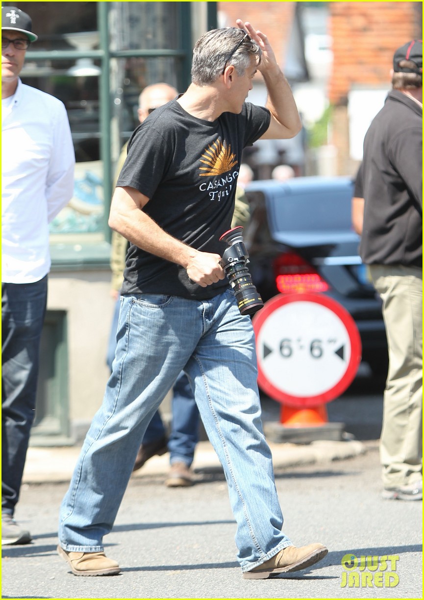 George Clooney Greets Fans on 'Monuments Men' Set: Photo 2885872 ...