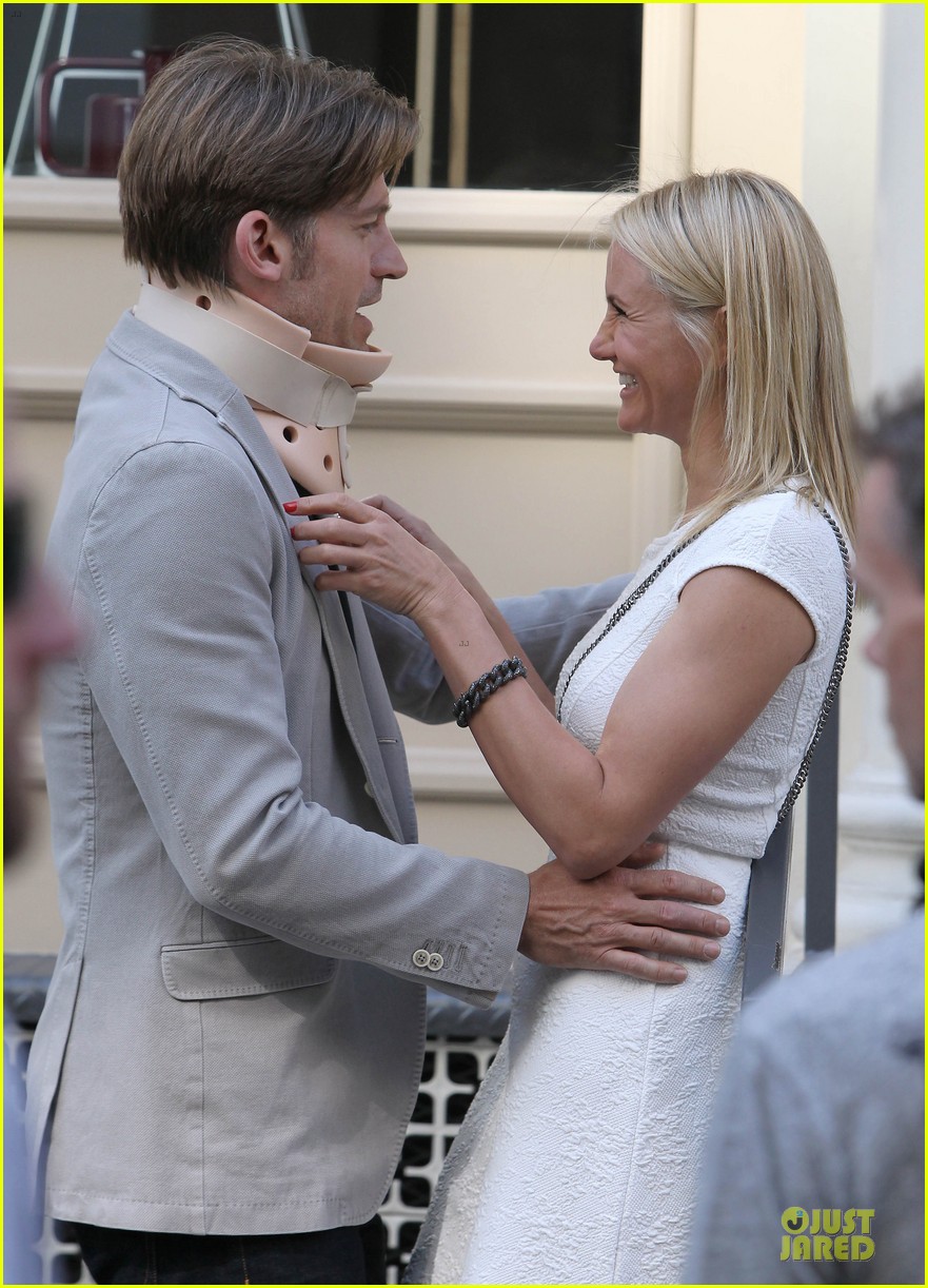 Cameron Diaz & Nikolaj Coster-Waldau: Neck Brace on 'Other Woman' Set ...