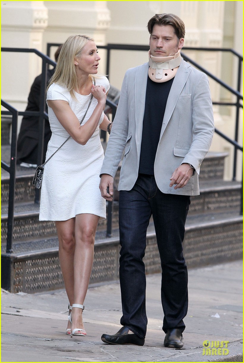 Cameron Diaz & Nikolaj Coster-Waldau: Neck Brace on 'Other Woman' Set ...