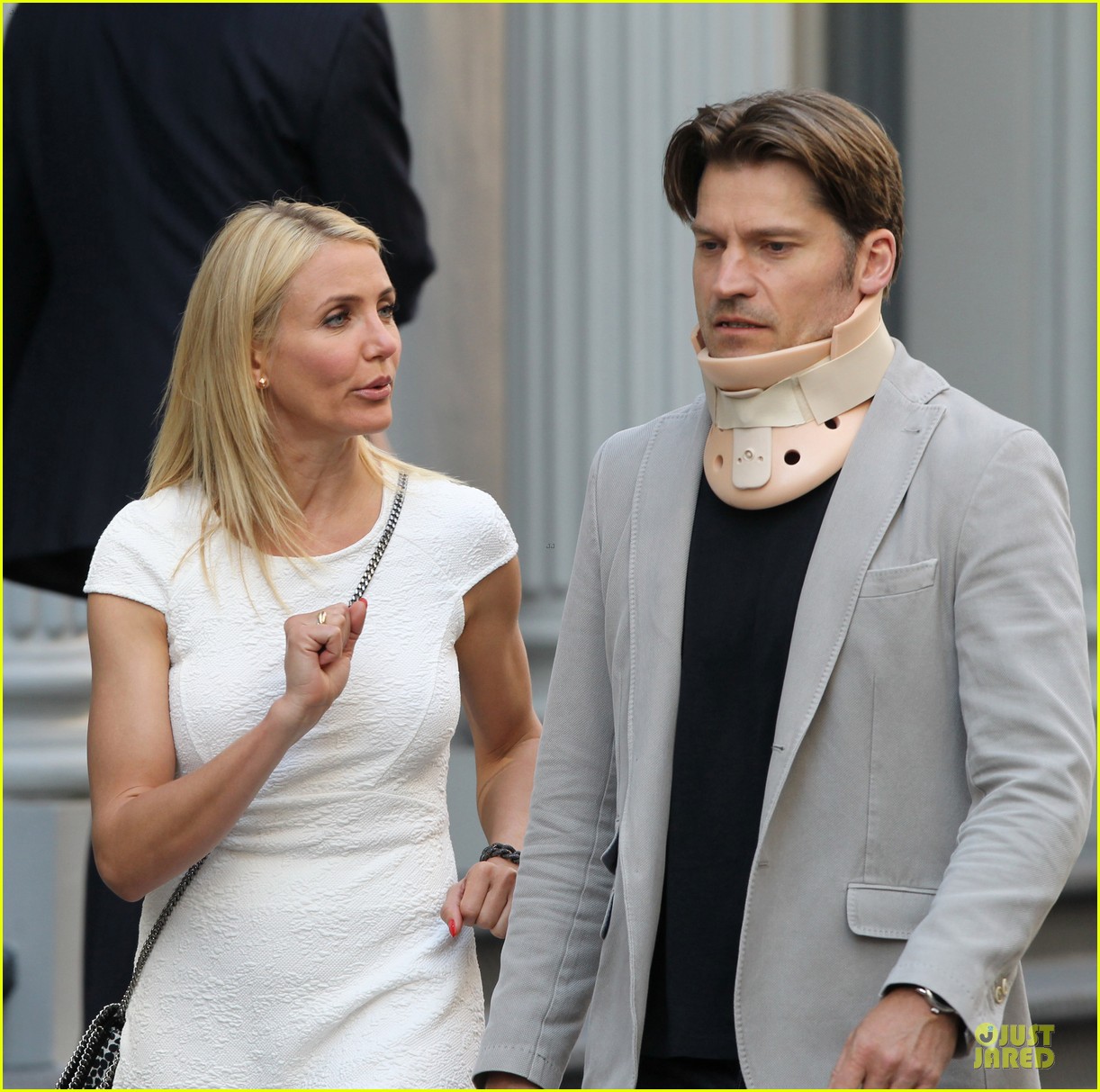 Cameron Diaz & Nikolaj Coster-Waldau: Neck Brace on 'Other Woman' Set ...