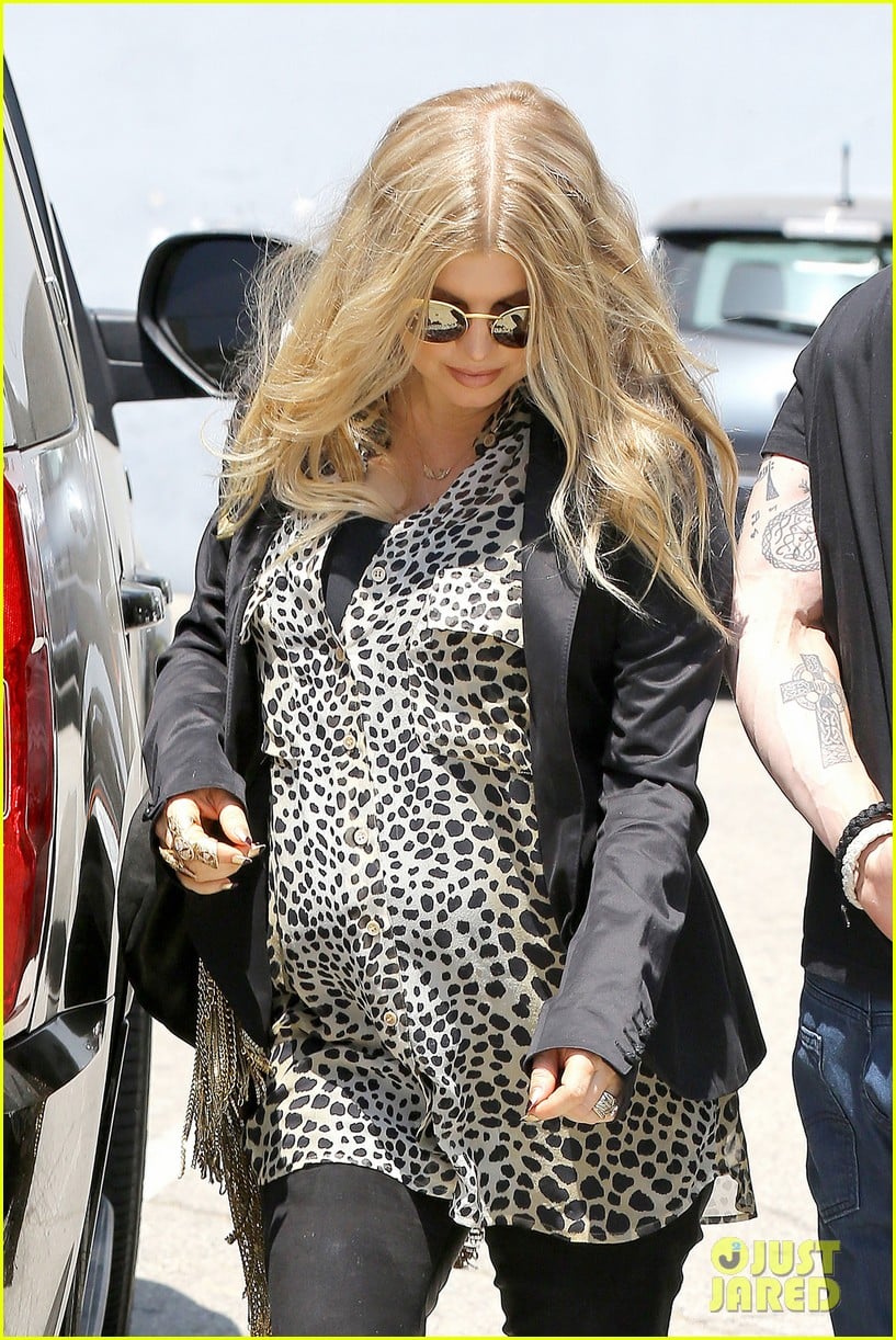 Fergie: Leopard Print Baby Bump!: Photo 2891192 | Fergie, Pregnant ...