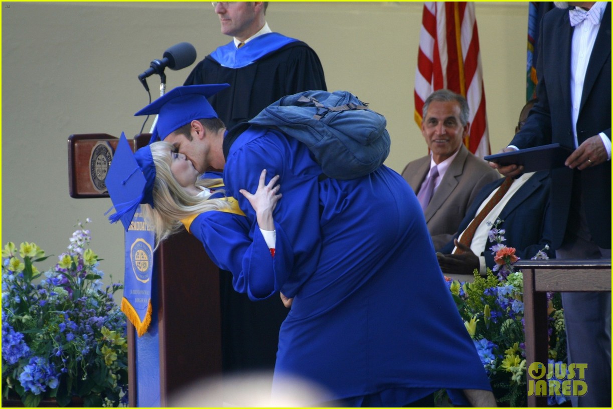 Emma Stone & Andrew Garfield Kiss at 'Spider-Man' Graduation!: Photo ...