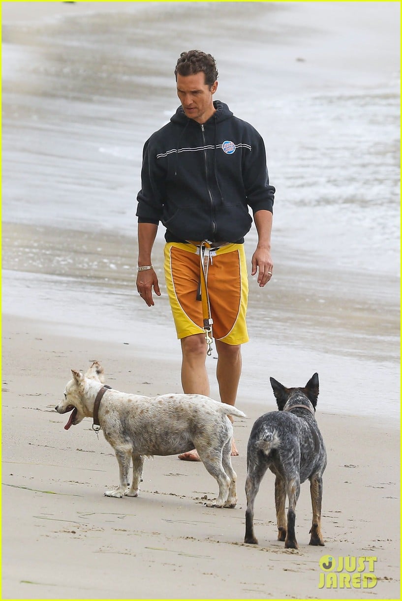 Matthew McConaughey Exercises Dogs on Son Levi's Birthday!: Photo ...