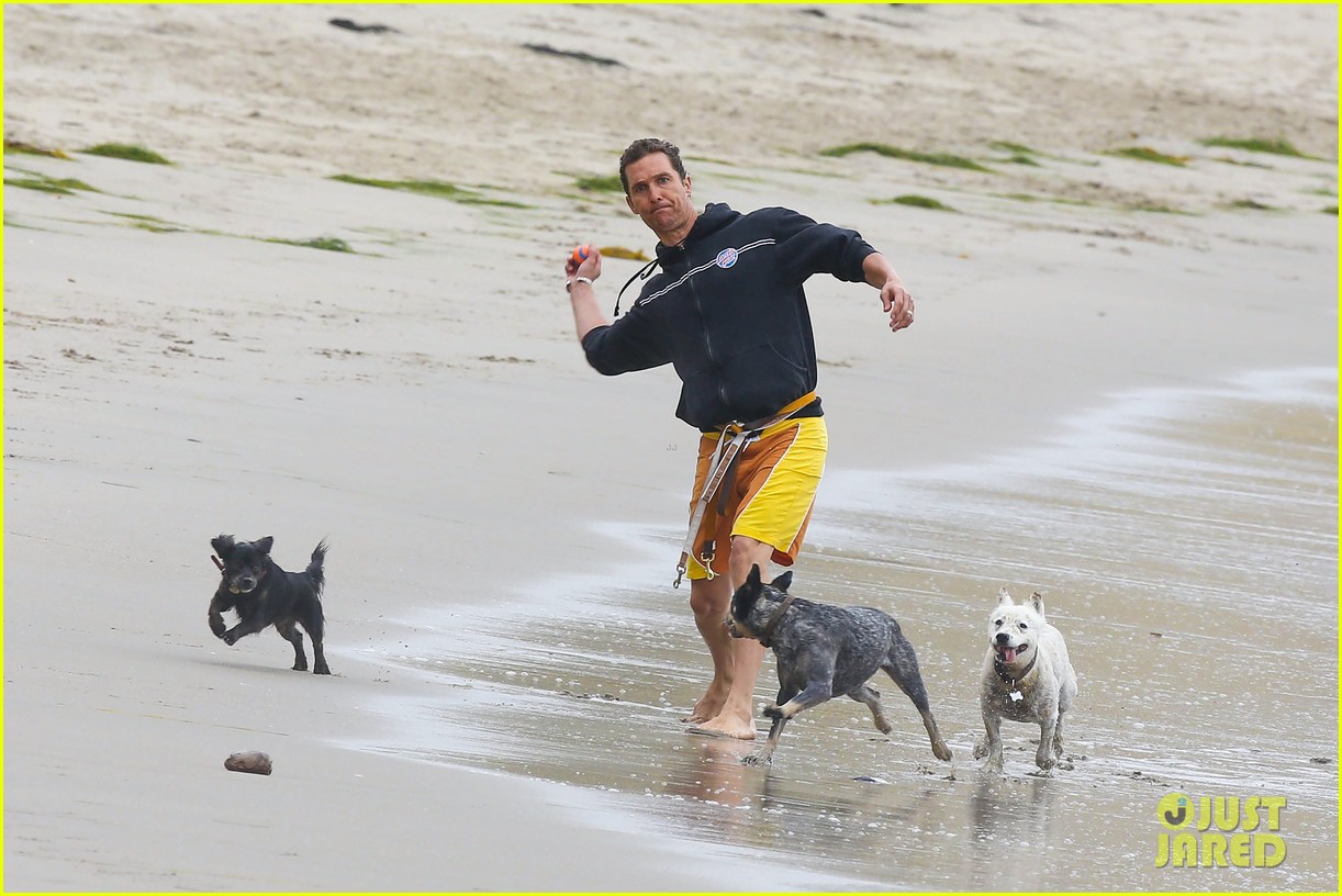 Matthew McConaughey Exercises Dogs on Son Levi's Birthday!: Photo ...