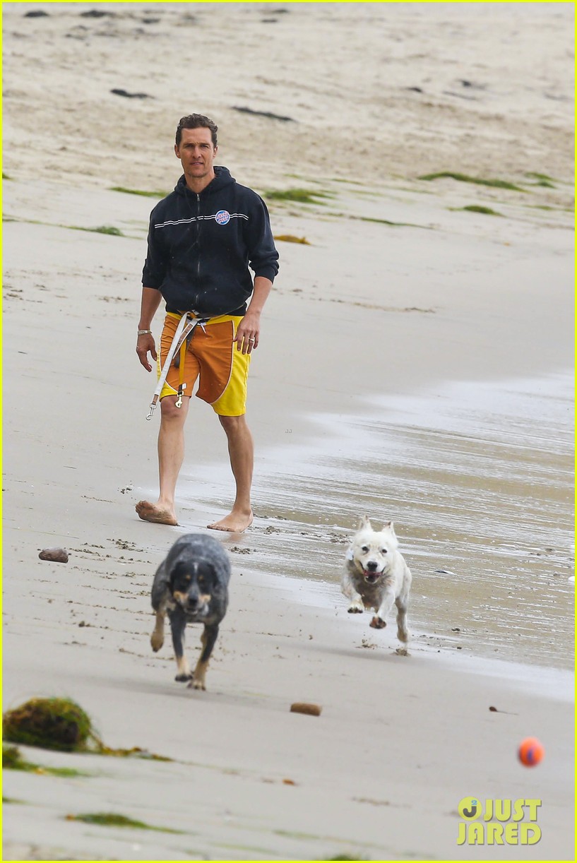 Matthew McConaughey Exercises Dogs on Son Levi's Birthday!: Photo ...