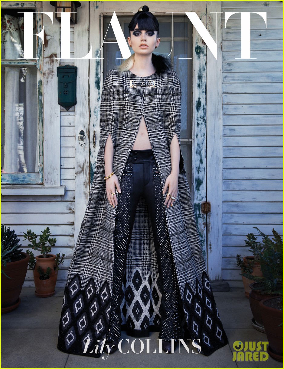Lily Collins Covers 'Flaunt' Magazine with Striking New Look: Photo ...