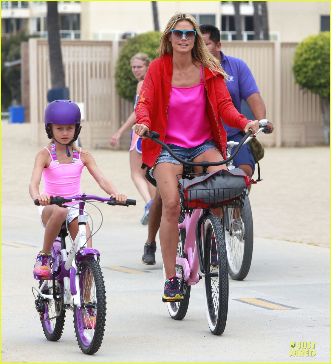 Heidi Klum & Martin Kirsten: Beach Bike Ride with Kids!: Photo 2938452 ...