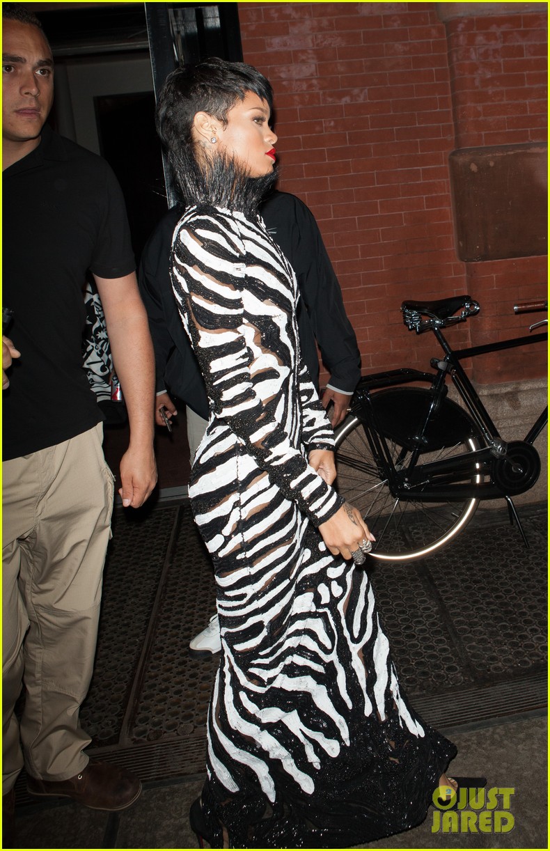 Rihanna: Zebra Gown for A$AP Rocky Video Shoot!: Photo 2930742 ...