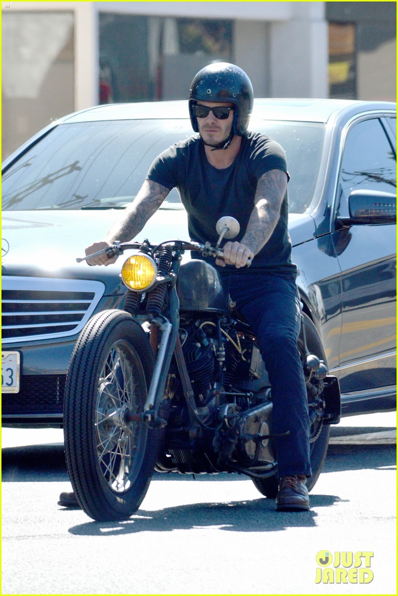 David Beckham Motorcycle Photoshoot