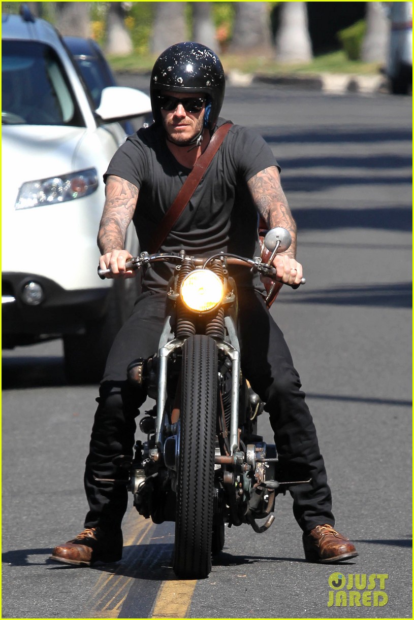 David Beckham Motorcycle Photoshoot