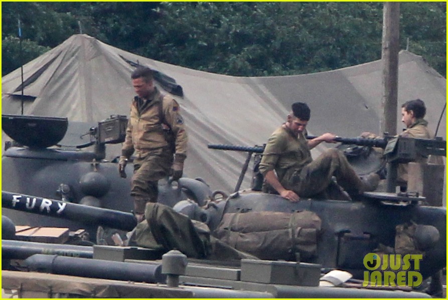 Brad Pitt's 'Fury' Crew Warn Town Residents About Noise Levels!: Photo ...