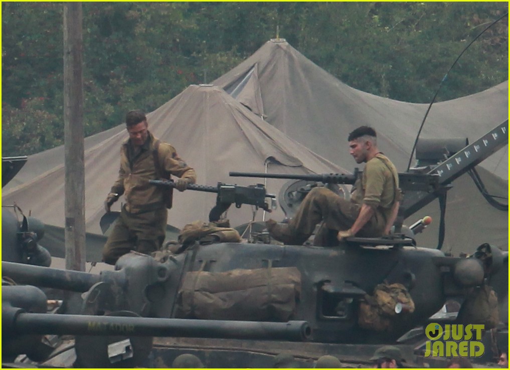 Brad Pitt's 'Fury' Crew Warn Town Residents About Noise Levels!: Photo ...