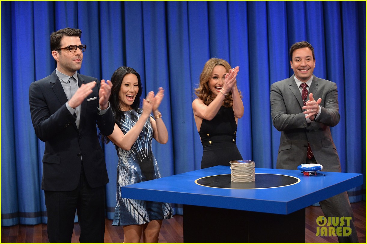 Zachary Quinto & Lucy Liu Play Catchphrase on 'Jimmy Fallon'!: Photo ...