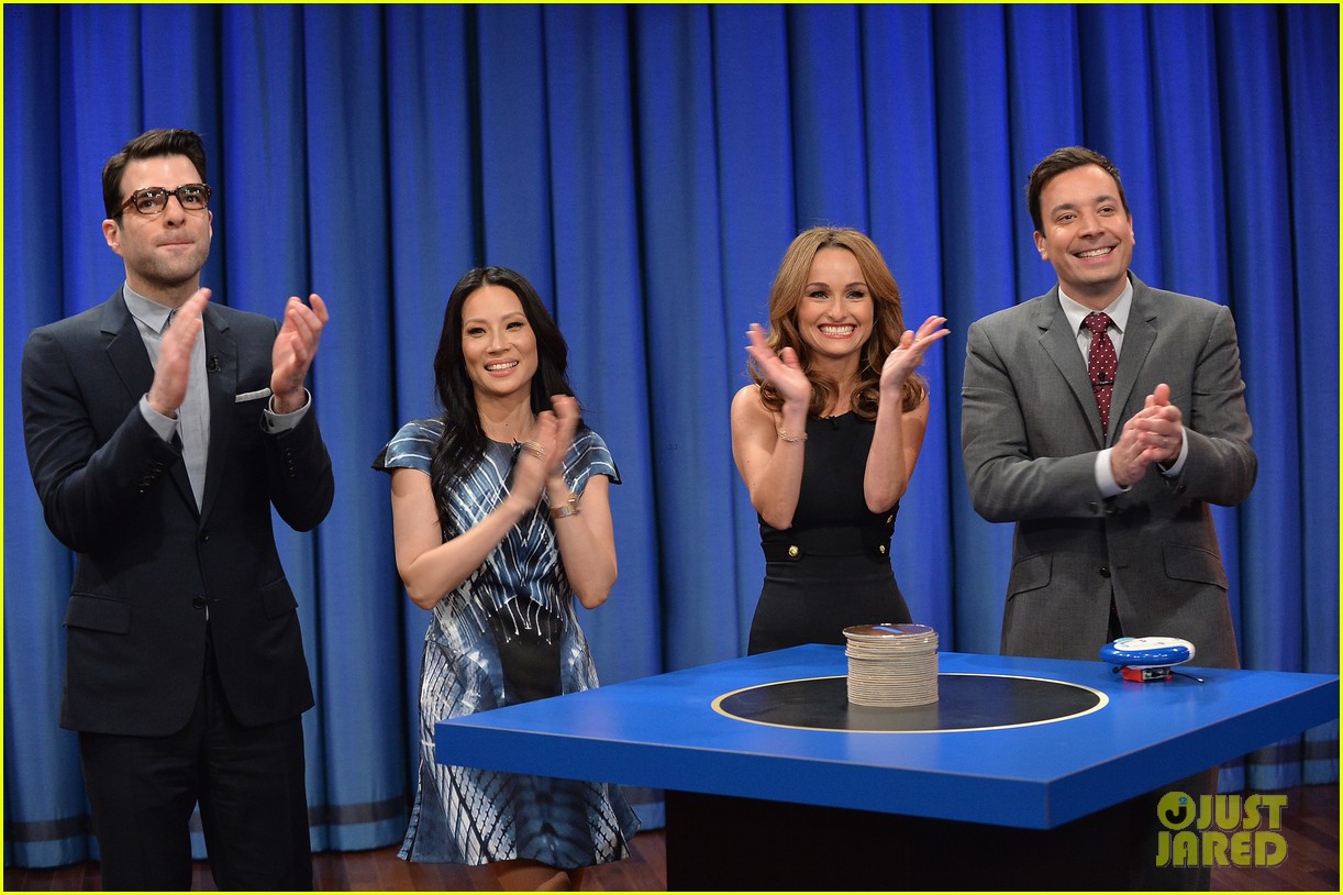 Zachary Quinto & Lucy Liu Play Catchphrase on 'Jimmy Fallon'!: Photo 2986970 | Giada De ...