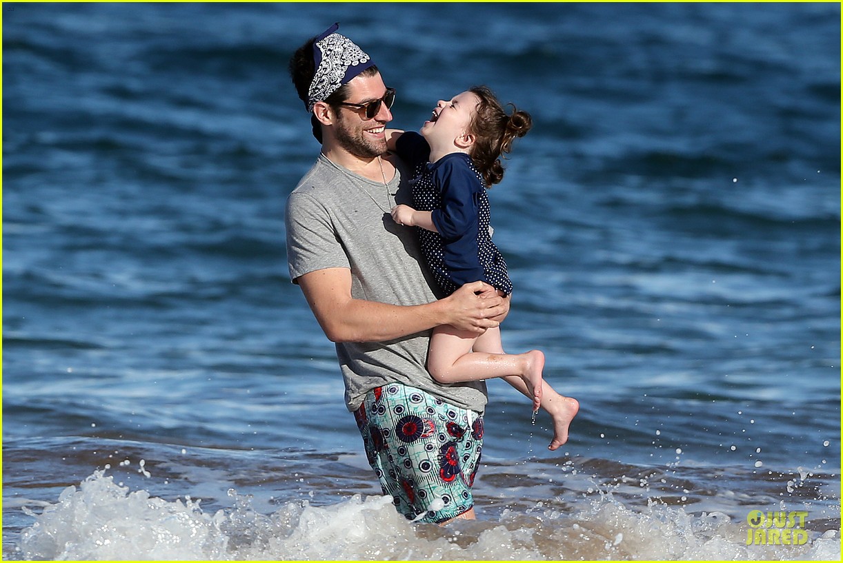 Max Greenfield: Shirtless Vacation with Bikini-Clad Wife Tess!: Photo ...