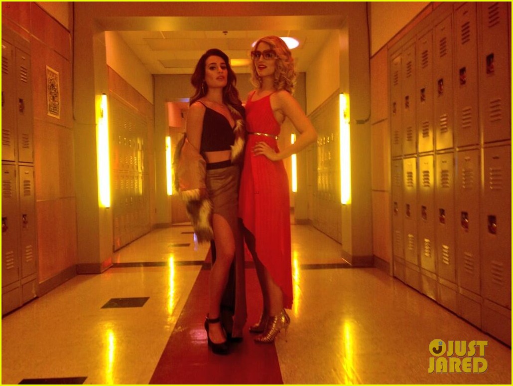 Lea Michele & Dianna Agron: Disco Divas for 'Glee' 100th!: Photo ...