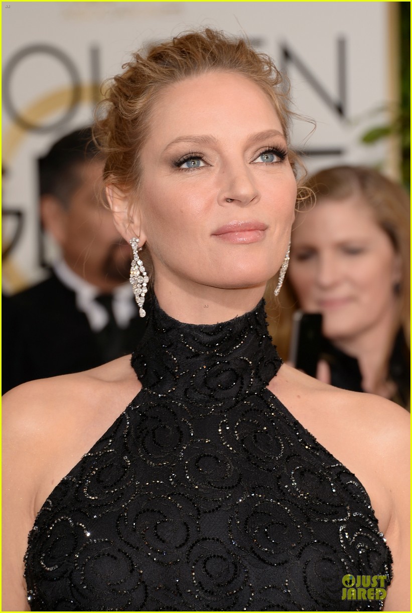 Uma Thurman & Chris Evans - Golden Globes 2014 Presenters: Photo ...