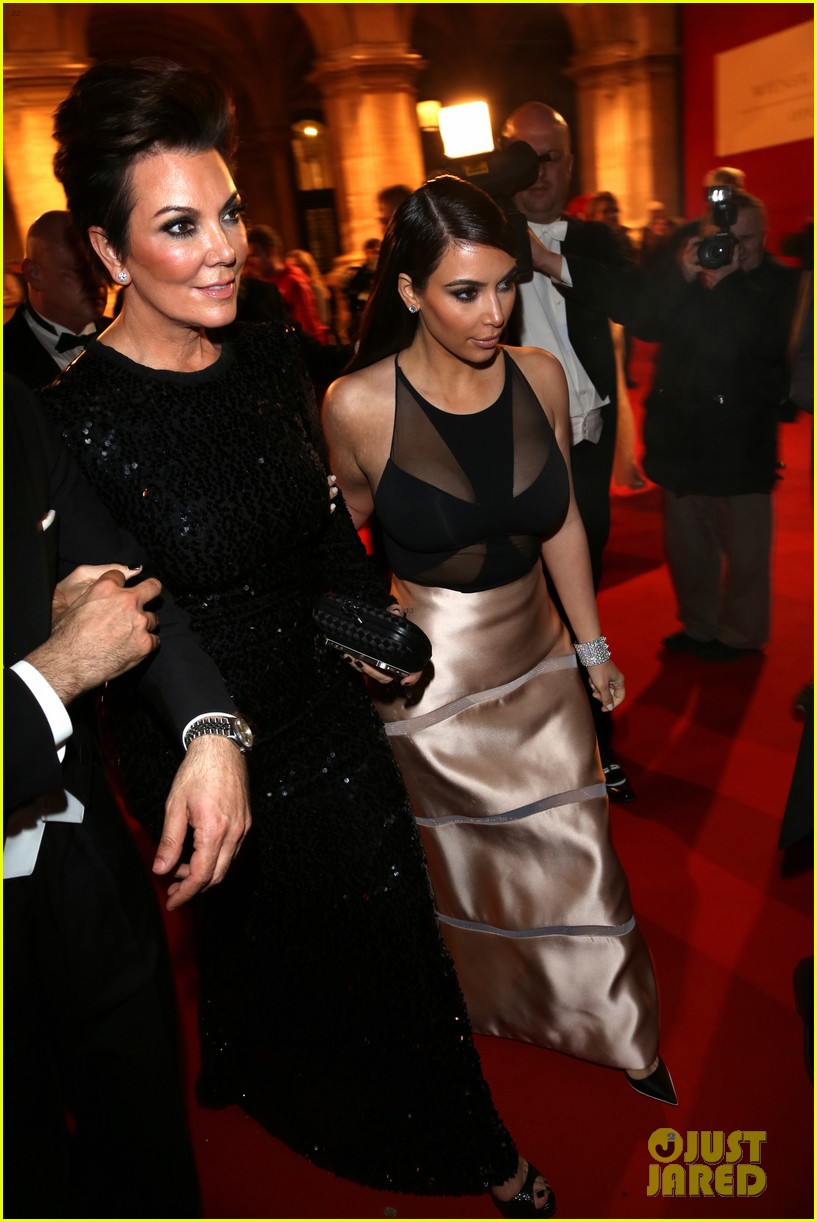 Kim Kardashian Stuns in Dress with Sheer Top at Vienna Ball: Photo ...