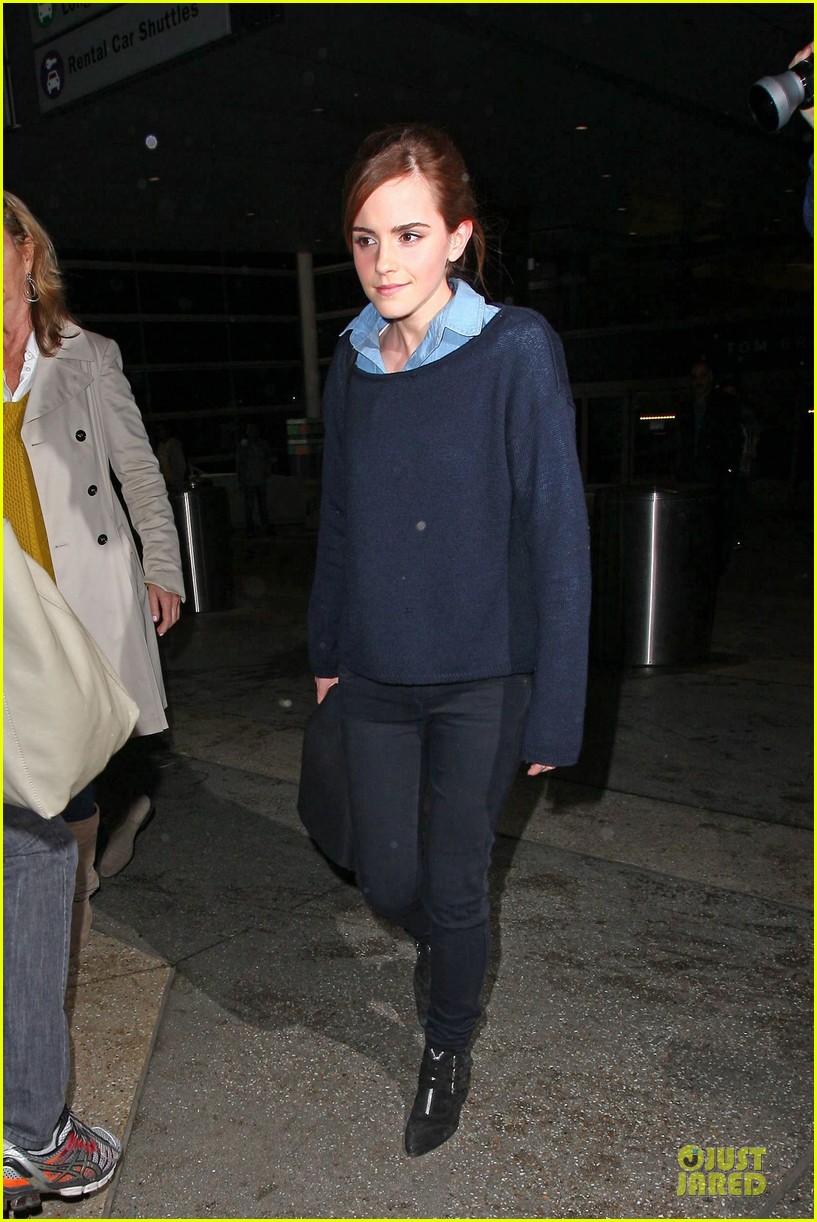 Emma Watson: LAX Airport Arrival Before Oscars 2014!: Photo 3062500 ...