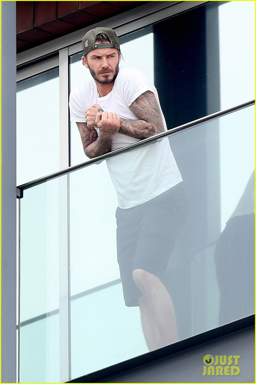 David Beckham Goes Shirtless on His Balcony in Rio: Photo 3067317 ...